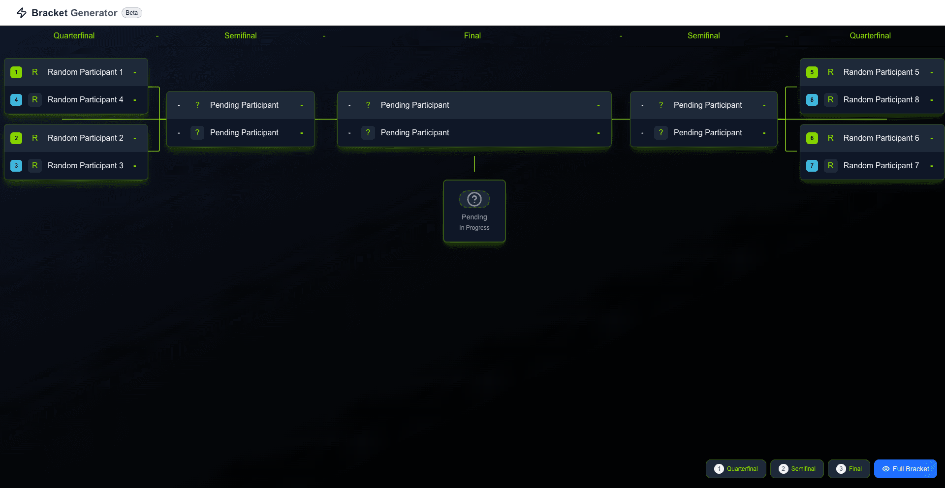 Free online bracket generator for sports events, esports, and ...